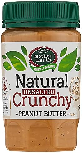 Mother Earth Natural Unsalted Crunchy Peanut Butter, No Added Sugar ...