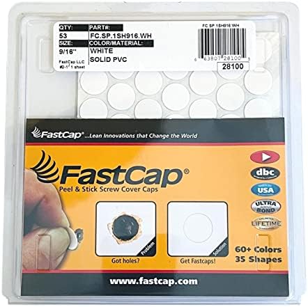 Fastcap Adhesive Cover Caps PVC, White | Pricepulse