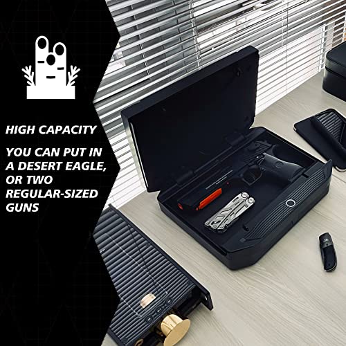 BOFON Handgun Safe, Quick-Access Pistol Safe with Biometric Fingerprint ...