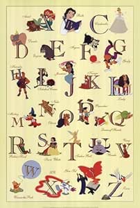 Amazon.com: The Disney Alphabet Art Poster Print, 24x36 Art Poster ...