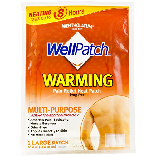 WellPatch Warming Pain Relief Heat Patch, 4 large patches, 5"x4" (13x10 ...