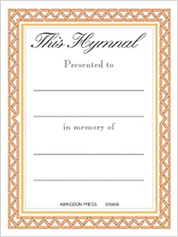 Hymnal Bookplate In Memory (Package of 15): 9780687026807: Amazon.com ...