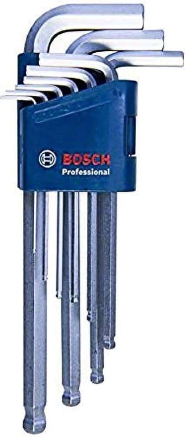 Bosch Professional 1600A01TH5 Allen Key Set HEX 9-Piece Angled Wrench 1 ...