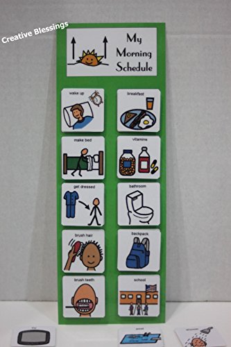 Daily Visual Picture Schedule W/ 3 Charts and 60 Colorful Picture Cards ...