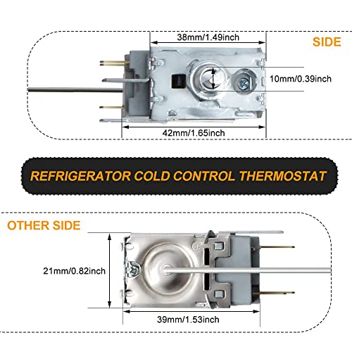 Saim AC 220V-250V 6A 60HZ 3 Pin Freezer Refrigerator Thermostat Cold Control Thermostat ...
