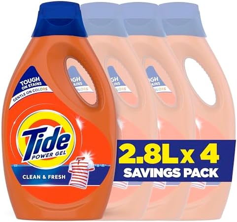 سعر Tide Laundry Detergent Clean & Fresh Power Gel, 11.2L (2.8L x 4) فى ...