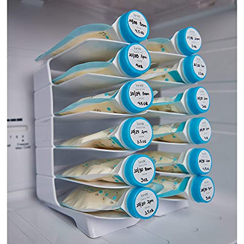 Breast Milk Storage Bottles Kiinde Twist Cap Single-Use Write-On Labels ...