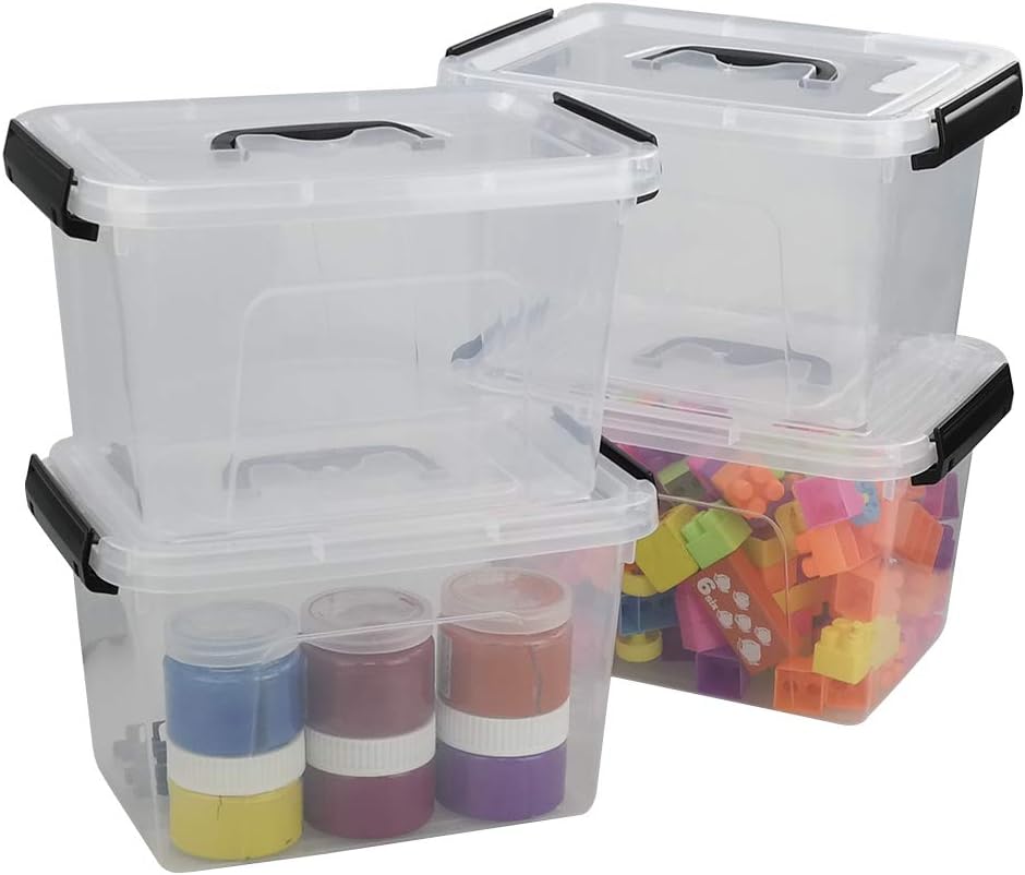 Amazon.com - Wekiog 6 Quart Versatile Storage Organizer Plastic Bins ...