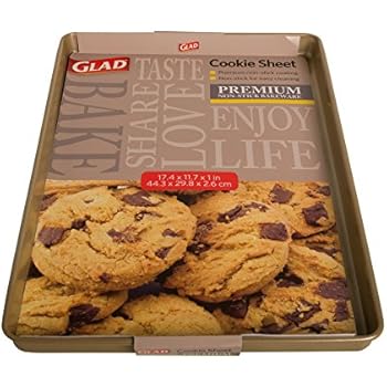 Amazon.com: Glad Non-Stick Premium Baking Sheet Professional Cookie ...