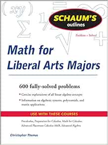 Amazon.com: Schaum's Outline of Mathematics for Liberal Arts Majors ...