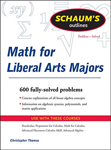 Amazon.com: Schaum's Outline of Mathematics for Liberal Arts Majors ...