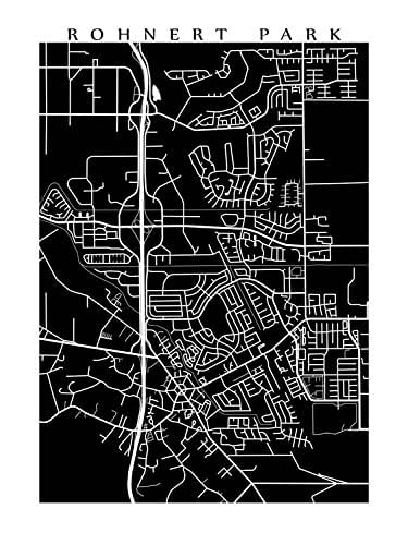 Amazon.com: Cotati Rohnert Park, California Map Print: Handmade