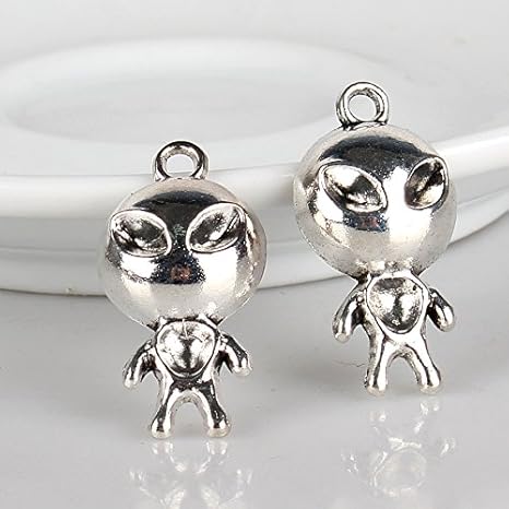 Amazon.com: 30 pcs Alien Charms Pendant 31mm x 15mm Aliens Charms Alien ...