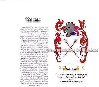 Amazon.com: Yeoman Coat of Arms/ Family Crest on Fine Paper and Family ...