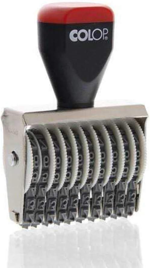 COLOP 04010 Rubber Numbering Stamp | 108840 | 4mm 10 Band Numberer ...