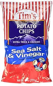 Amazon.com: Tim's Cascade Style Potato Chips, Sea Salt and Vinegar, 8 ...