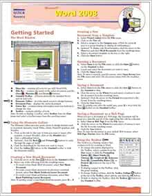 Microsoft Word 2008 for Mac Quick Source Reference Guide: Quick Source ...