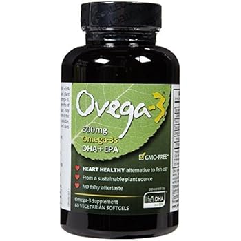 Amazon.com: Ovega - 3 Non fish Omega DHA and EPA 500mg 60 softgels ...