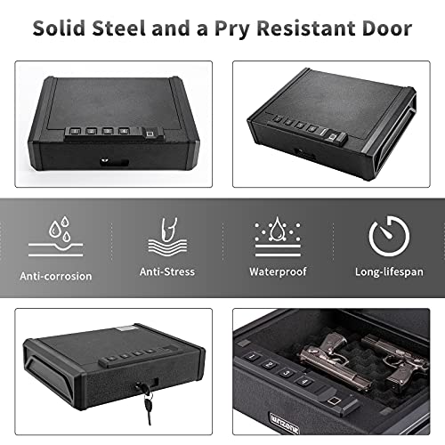 UC Gun Safe, Gun Lock Box with Fingerprint Identification-Quick Access ...