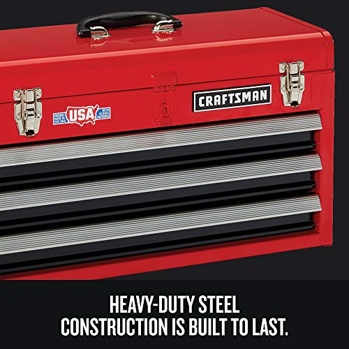 CRAFTSMAN Tool Box, 3 Drawer, Lockable, Red (CMST82762RB) | Pricepulse