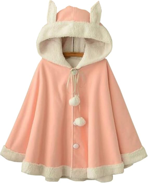 YM YOUMU Capa de invierno para niñas con capucha y forro polar para ...