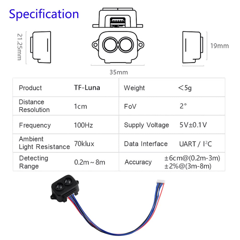 Mua TF-Luna LiDAR Range Finder Sensor 0.2m-8m Single-Point Ranging ...