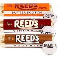 Amazon.com : Reeds Hard Candy Rolls- 6ct- 2 Root Beer, 2 Cinnamon, & 2 ...