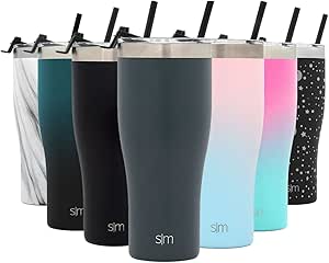 Amazon.com: Simple Modern Tumbler with Clear Flip Lid and Straw ...