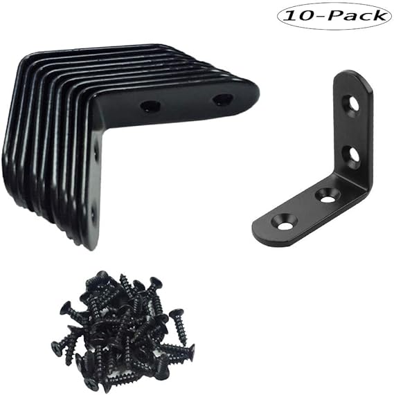 10 Piezas ángulo Recto Soportes 90 Grados Corchete Angular Ángulo de ...