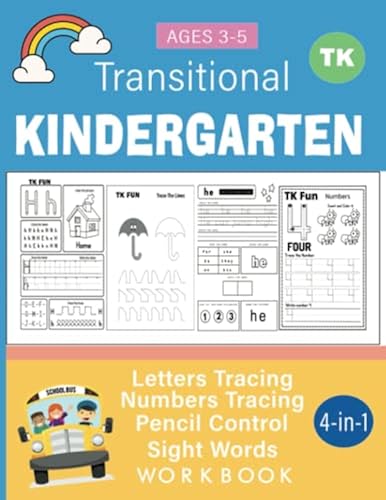 TK Transitional Kindergarten Workbook : Letters And Numbers Tracing ...