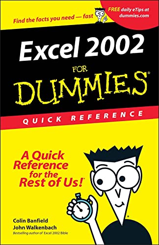Excel 2002 for Dummies Quick Reference : Banfield, Colin, Walkenbach, John: Amazon.ca: Books