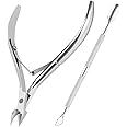 Amazon.com: Metal Nail Cuticle Trimmer with Cuticle Pusher and Cutter ...