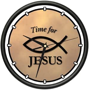 Amazon.com: SignMission TIME for Jesus Wall Clock Religious Christian ...