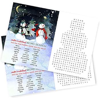 Amazon.com: Christmas Party Game Word Scramble Card (25 Pack) Great for ...