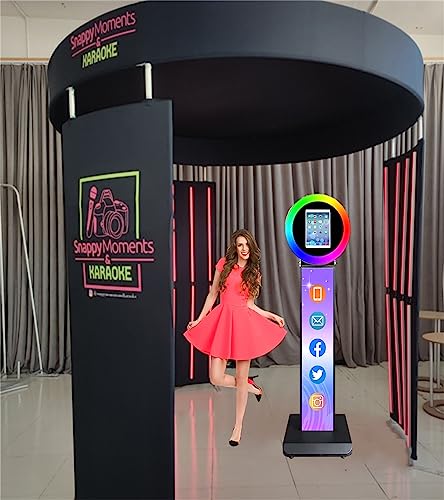 NETSOLAR Photo Booth Enclosure Backdrop Tents With Top Customized Logo ...