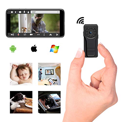 Mini Hidden Spy Camera, Ruidla WiFi Camera Body Camera Night Vision ...