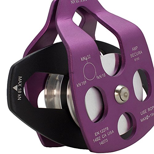 Fusion Climb Secura Double Aluminum Side Swing Pulley Purple