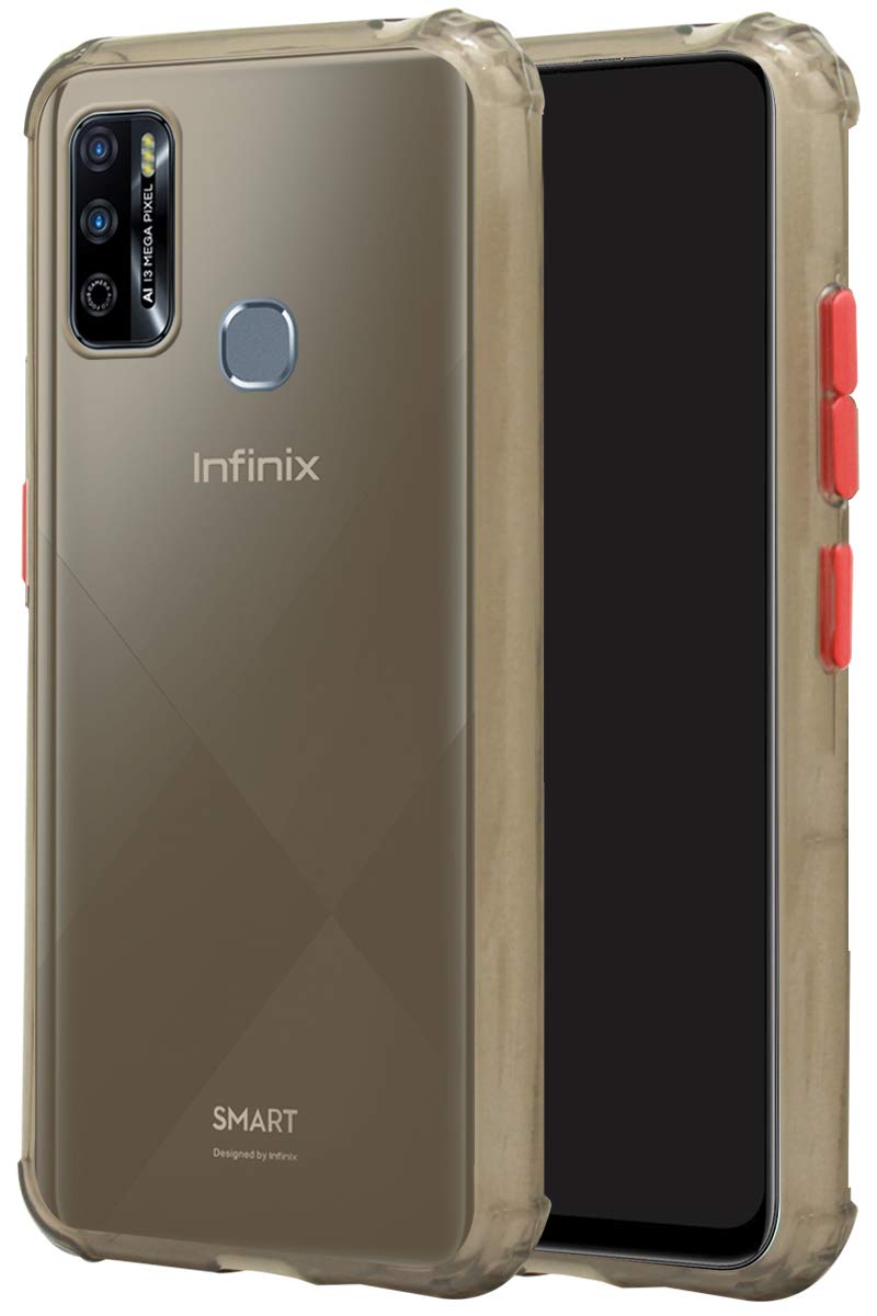 jkobi Rubberised Soft Shockproof Smoke Back Cover Case for Infinix ...