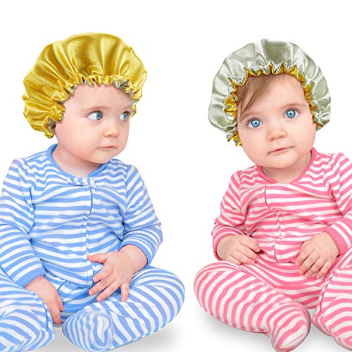 3 Pieces Kids Satin Bonnet Adjustable Sleeping Cap Reversible Satin Cap ...