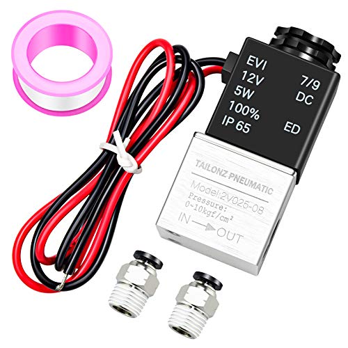 TAILONZ PNEUMATIC 1/4 Inch NPT 12V/24V/110V/220V 2 Way Normally Closed ...