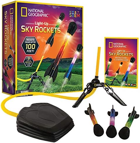 NATIONAL GEOGRAPHIC Air Rocket Toy – Ultimate LED Rocket Launcher for ...