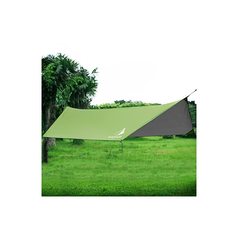 YUEDGE Portable Lightweight Waterproof Rain Tarp Tent Tarp Shelter ...