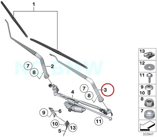 Amazon.com: BMW Genuine Drivers Side Wiper Arm: Automotive
