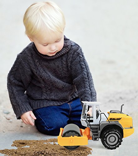 Click N’ Play Friction Powered Jumbo Steamroller Truck Construction Toy ...