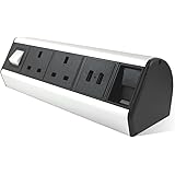 Brennenstuhl 4 Gang Desktop Extension Lead with 4 USB Sockets & Surge ...