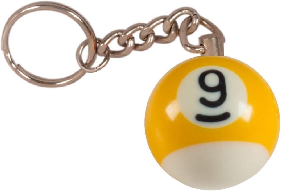 Amazon.com : 9 Ball Billiard Pool Keychain 1.5 Inch Diameter : Sports ...