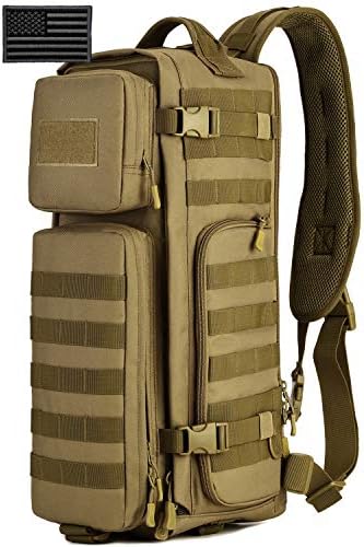 Protector Plus Tactical Sling Bag Military MOLLE Crossbody Pack (Patch ...