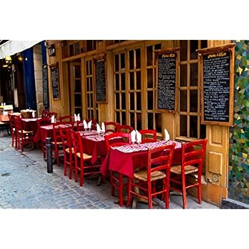 Amazon.com : AOFOTO 8x6ft French Restaurant Backdrop European City ...