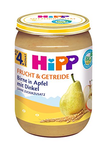 HiPP Birne in Apfel mit Dinkel, 6er Pack (6 x 190 g): Amazon.de: Lebensmittel & Getränke