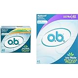 o.b. Original Non-Applicator Tampons, Regular, Super, & Super Plus ...